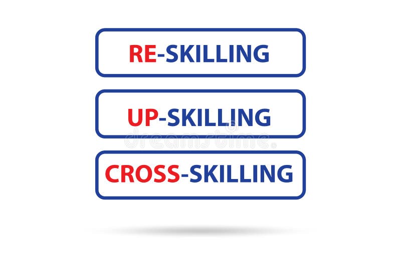 Re-skilling and Upskilling in Learning Concept Stock Illustration ...