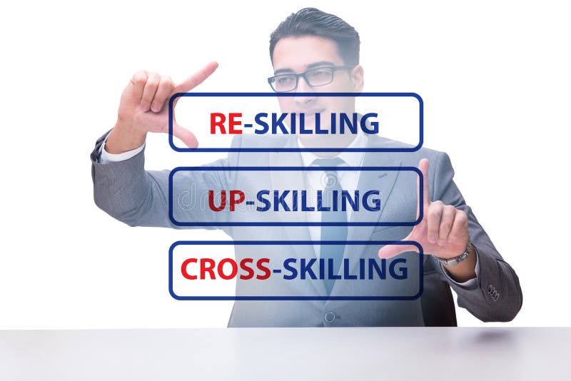 Re-skilling and Upskilling in Learning Concept Stock Image - Image of ...