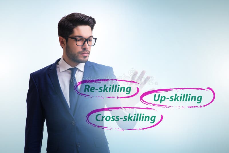 Re-skilling and Upskilling in Learning Concept Stock Photo - Image of ...