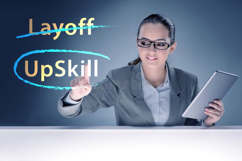 Re-skilling and Upskilling in Learning Concept Stock Photo - Image of ...