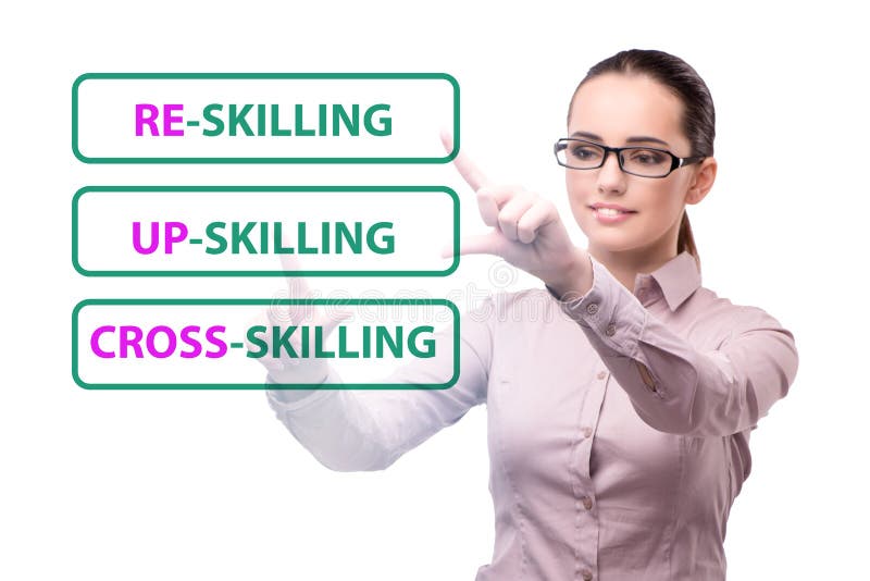 Re-skilling and Upskilling in Learning Concept Stock Illustration ...