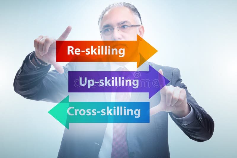 Re-skilling and Upskilling in Learning Concept Stock Illustration ...