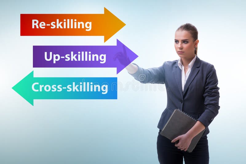 Re-skilling and Upskilling in Learning Concept Stock Illustration ...