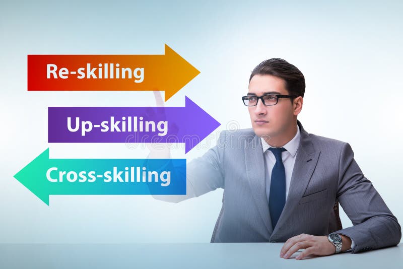 Re-skilling and Upskilling in Learning Concept Stock Illustration ...