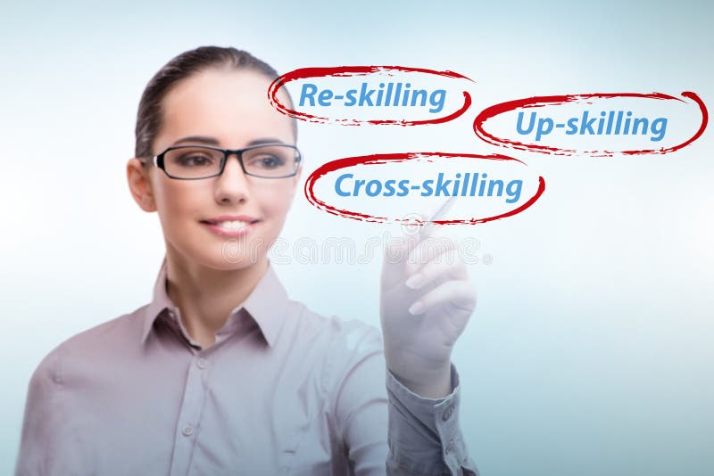 Re-skilling and Upskilling in Learning Concept Stock Illustration ...