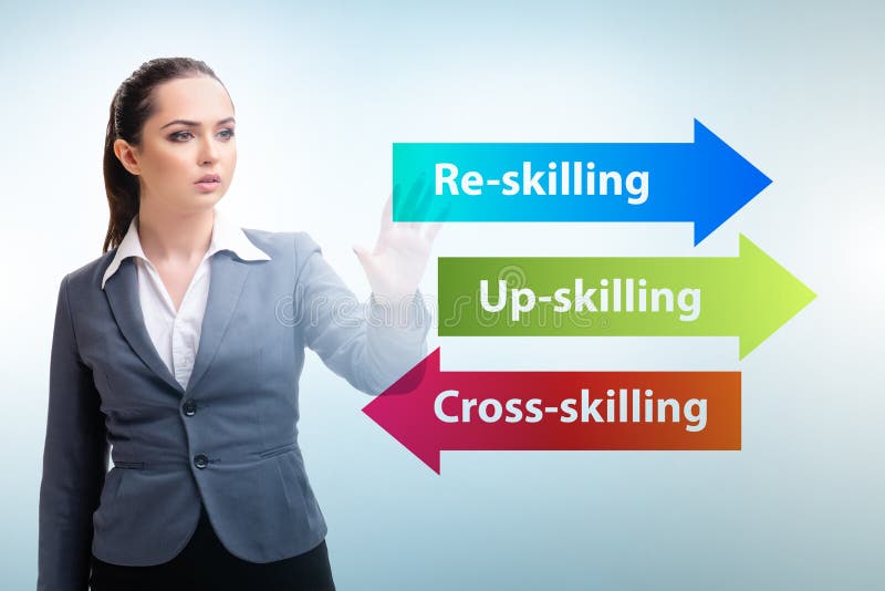 Re-skilling and Upskilling in Learning Concept Stock Illustration ...