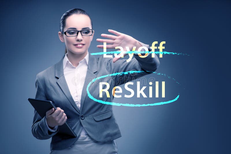 Re-skilling and Upskilling in Learning Concept Stock Image - Image of ...