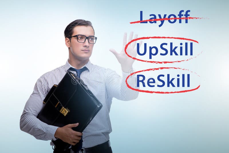 Re-skilling and Upskilling in Learning Concept Stock Image - Image of ...