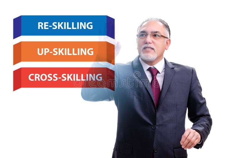 Re-skilling and Upskilling in Learning Concept Stock Image - Image of ...
