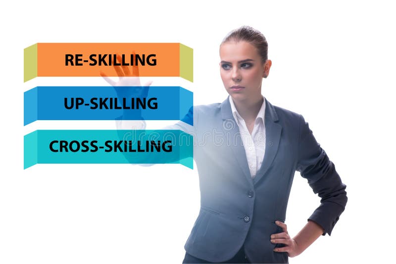 Re-skilling and Upskilling in Learning Concept Stock Photo - Image of ...
