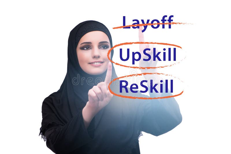 Re-skilling and Upskilling in Learning Concept Stock Photo - Image of ...