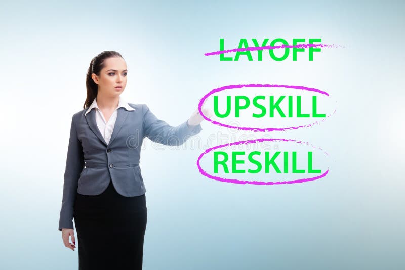 Re-skilling and Upskilling in Learning Concept Stock Photo - Image of ...
