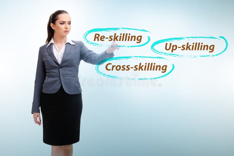 Re-skilling and Upskilling in Learning Concept Stock Photo - Image of ...
