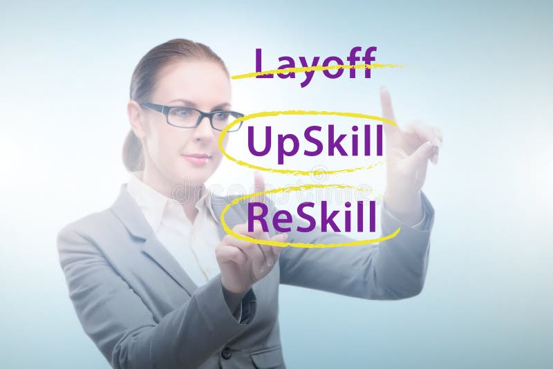 Re-skilling and Upskilling in Learning Concept Stock Photo - Image of ...
