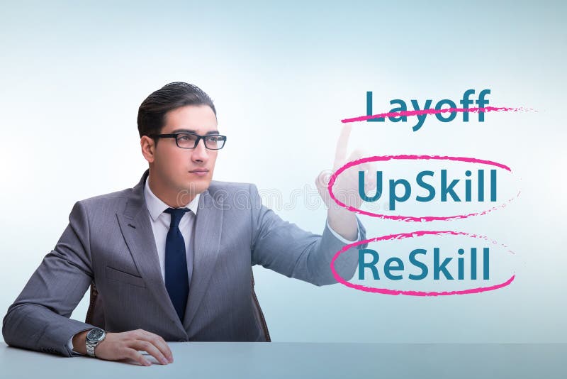 Re-skilling and Upskilling in Learning Concept Stock Photo - Image of ...