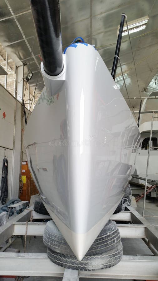 Re-sprayed Topside at Phuket Boat Lagoon Shipyard Stock Image - Image ...