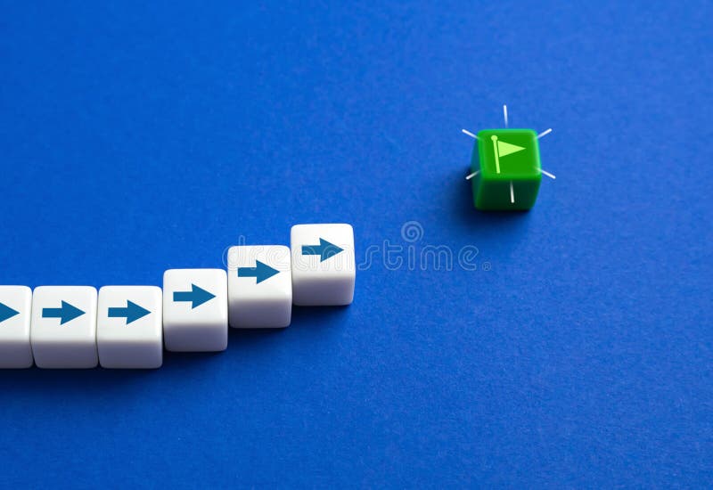 Reach a Checkpoint or Milestone. Progress Toward a Goal Stock Photo ...