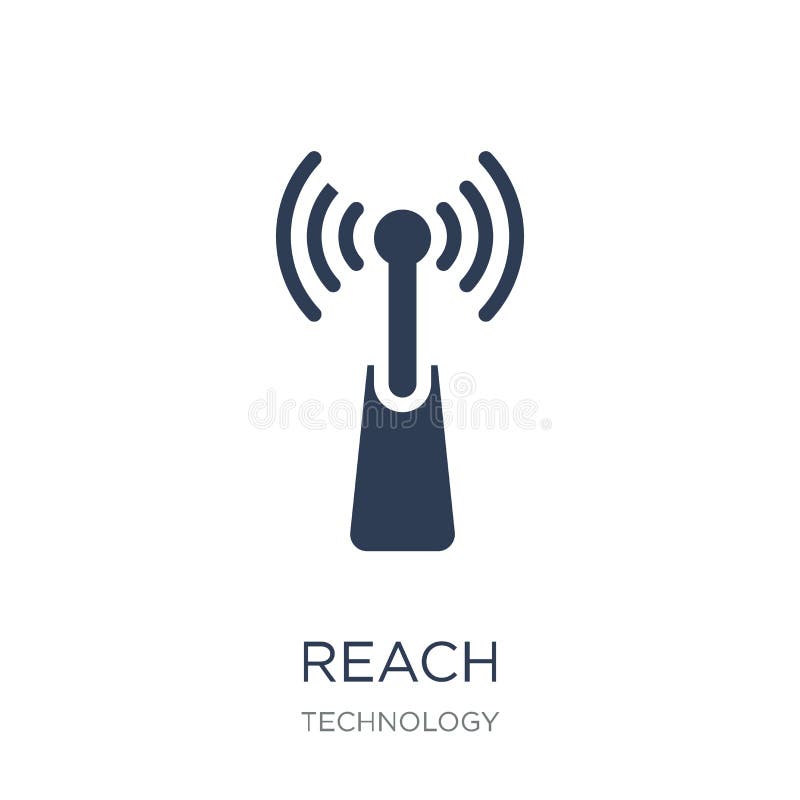 Reach Icon. Trendy Flat Vector Reach Icon on White Background Fr Stock ...