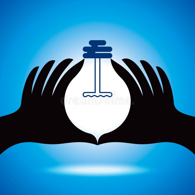 Reach idea with human hand stock vector. Illustration of graphic - 42860338