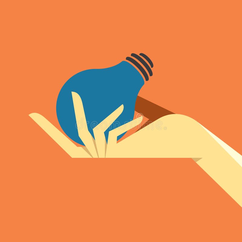 Reach idea with human hand stock vector. Illustration of graphic - 42860338