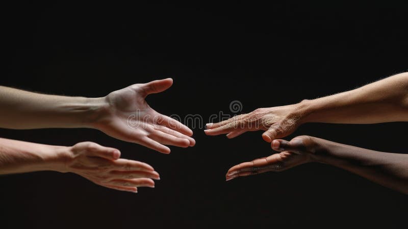 Reach Out and Lend a Helping Hand AIG535 Stock Image - Image of ...