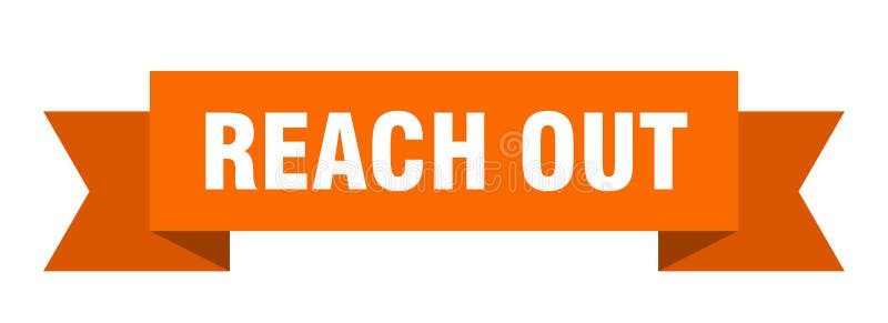 Reach out ribbon. stock vector. Illustration of insignia - 191264731