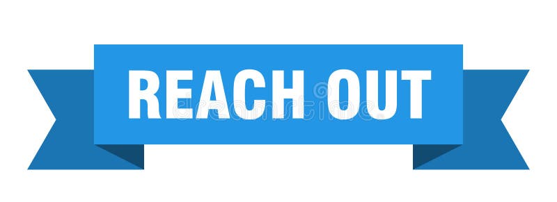 Reach out ribbon. stock vector. Illustration of ribbon - 191270875