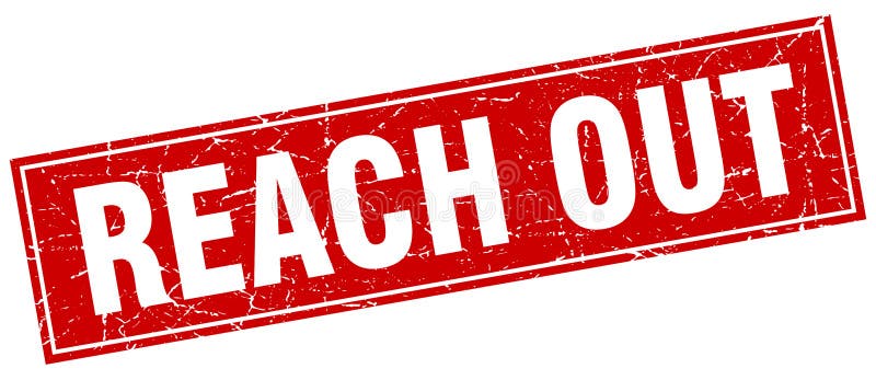 Reach out stamp stock vector. Illustration of square - 125010396