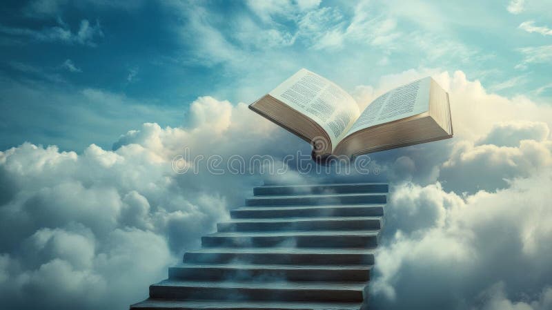 Reach the Sky with Knowledge, Clouds, and a Staircase To Wisdom S Path ...