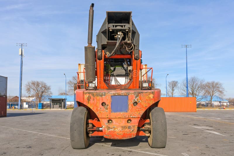 Reach Stacker stock photo. Image of business, industry - 205532652