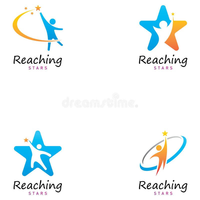 Reach Star Dreams Logo Vector Design Template Stock Vector ...