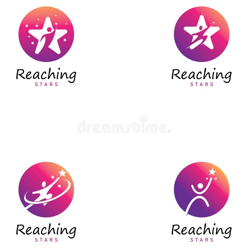 Reach Star Dreams Logo Vector Design Template Stock Vector ...