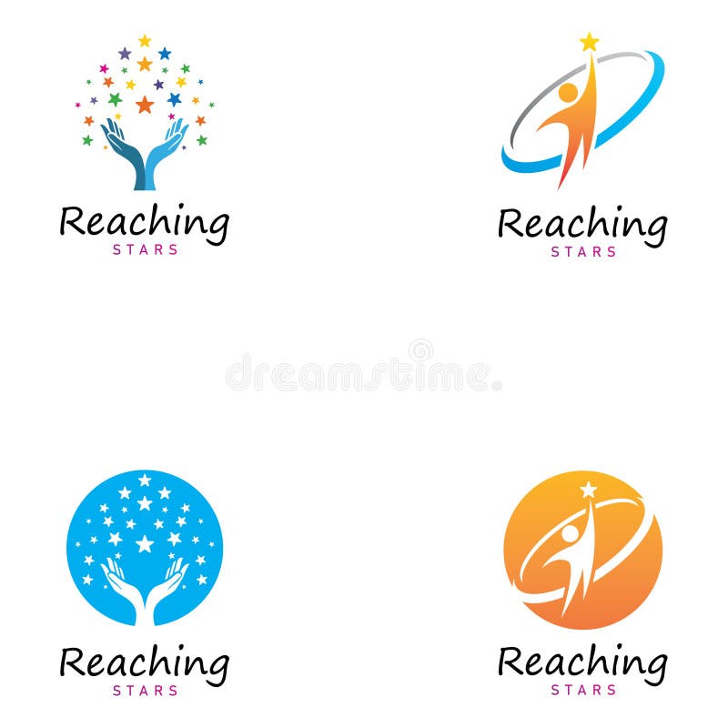 Reach Star Dreams Logo Vector Design Template Stock Vector ...