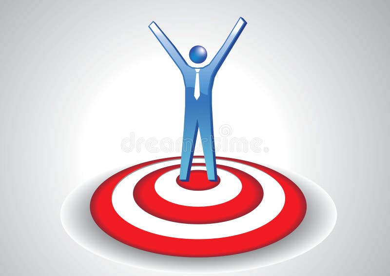 Reach the target stock illustration. Illustration of incentive - 7003356