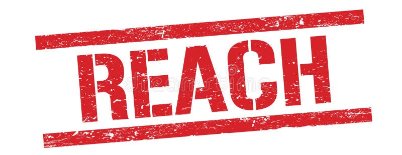 REACH Text on Red Vintage Lines Stamp Stock Illustration - Illustration ...