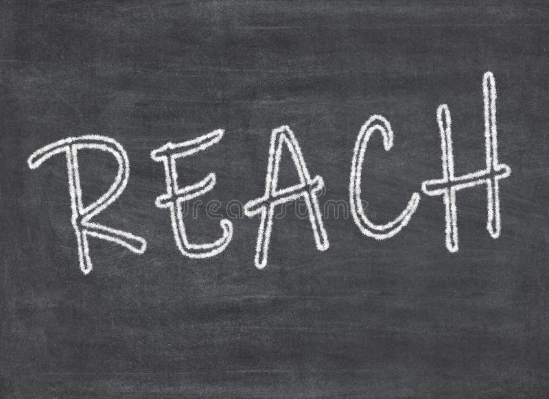 Reach Topic, Handwriting by Chalk on Chalkboard Stock Photo - Image of ...