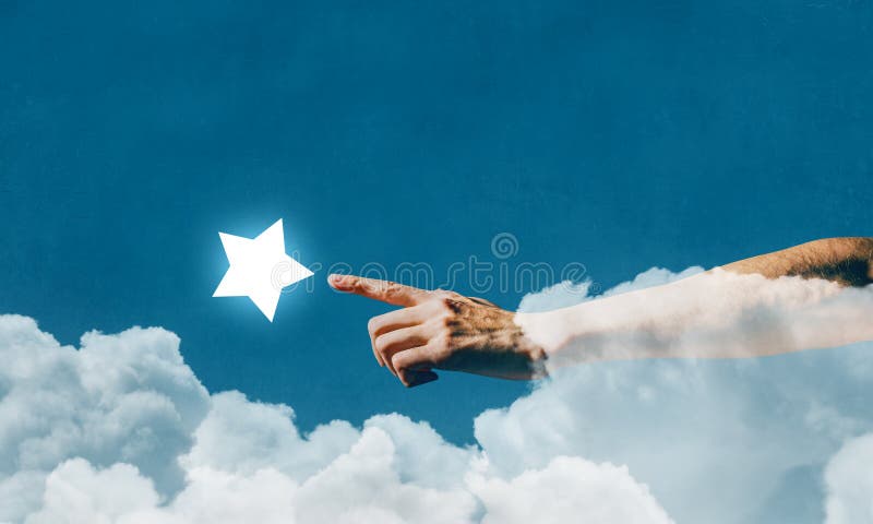 Reach and touch the star stock photo. Image of life, human - 94900610