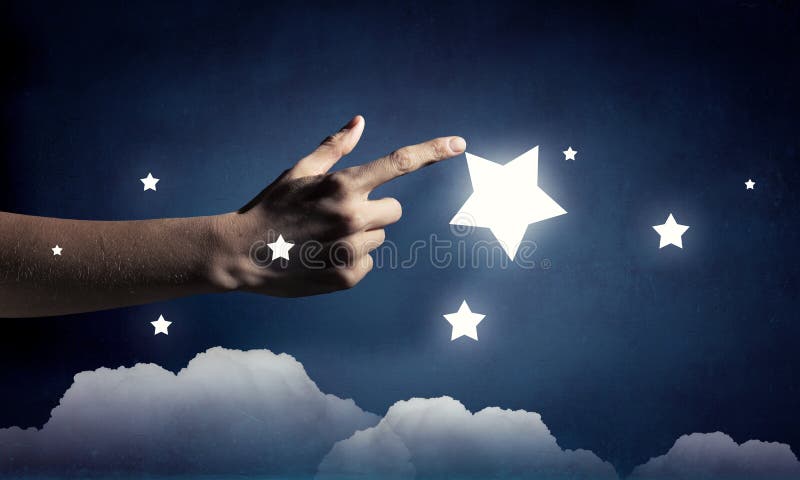 Finger Star stock image. Image of star, white, shape - 12426339