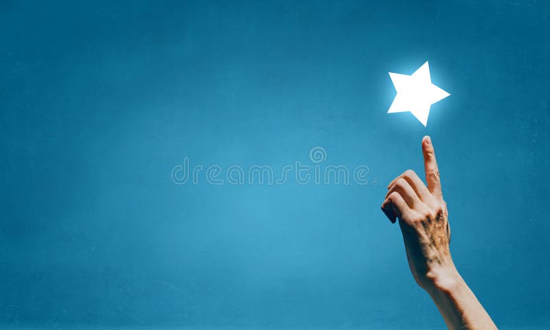 Reach and Touch the Star . Mixed Media Stock Image - Image of sleep ...
