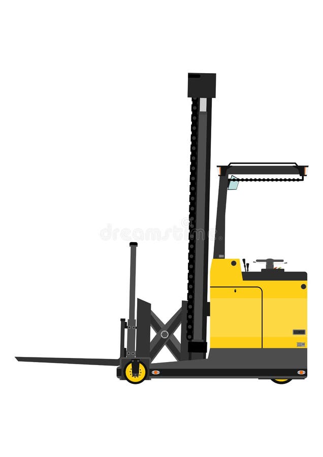 Reach truck stock vector. Illustration of diesel, fork - 42710622