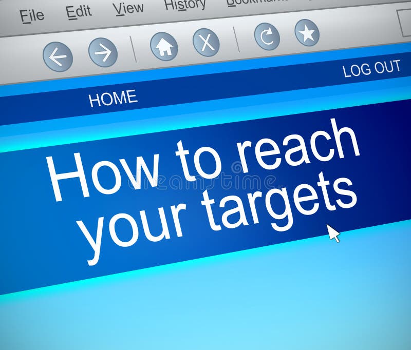 Reach your targets. stock illustration. Illustration of purpose - 95914888