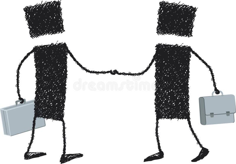 Reaching an Agreement, Stick Figure Stock Image - Illustration of ...