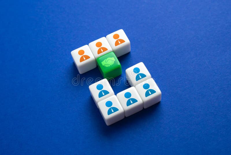 Reaching an Agreement between Two Groups. Stock Image - Image of groups ...