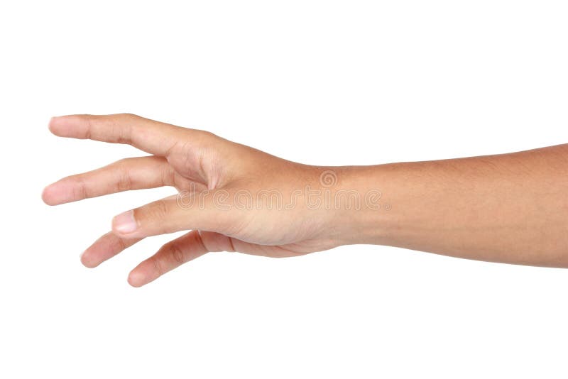 Reaching Hand Gesture, Isolated In White Background Stock Photo - Image ...