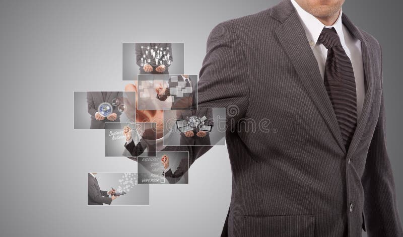 Man Hand Reaching Images On The Screen Stock Photo - Image of reaching ...