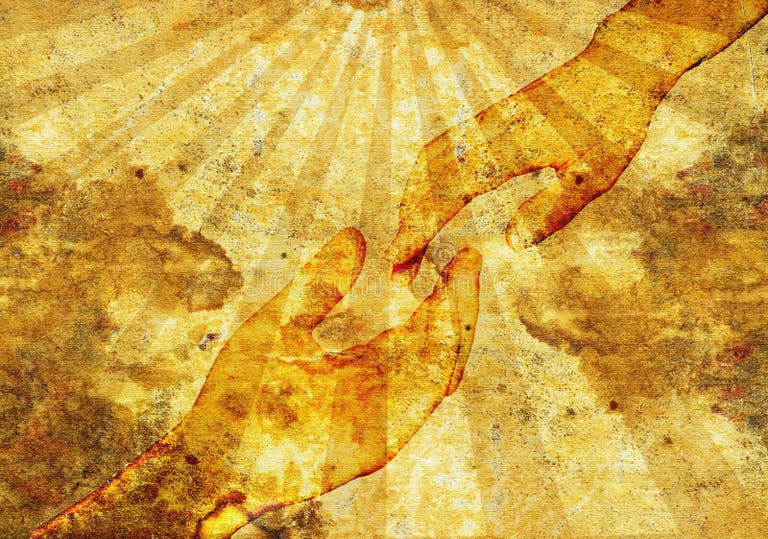 Hand God Reaching Out Stock Illustrations – 64 Hand God Reaching Out ...