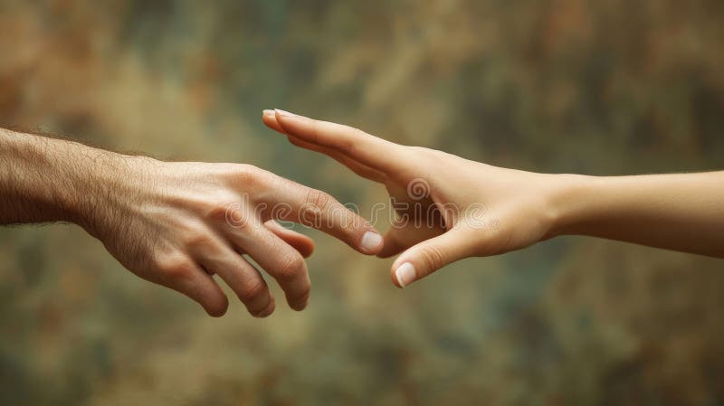 Reaching Out: a Gesture of Connection Stock Illustration - Illustration ...