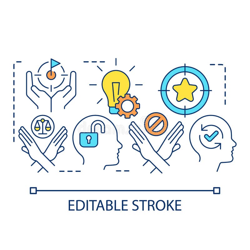 Reaching for Personal Potential Concept Icon Stock Vector ...