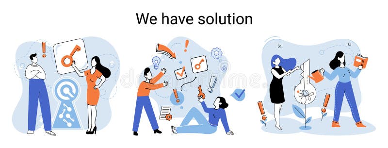 Solution As Result of Work of Business Team. Cooperation Construction ...