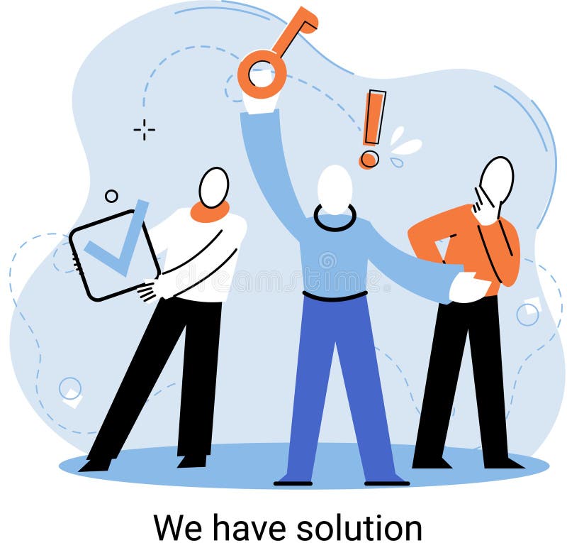 Solution As Result of Work of Business Team. Cooperation Construction ...